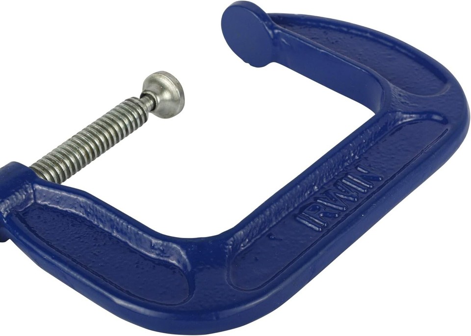 Irwin Steel 4" C- Clamp Blue Silver 1901234 | eBay