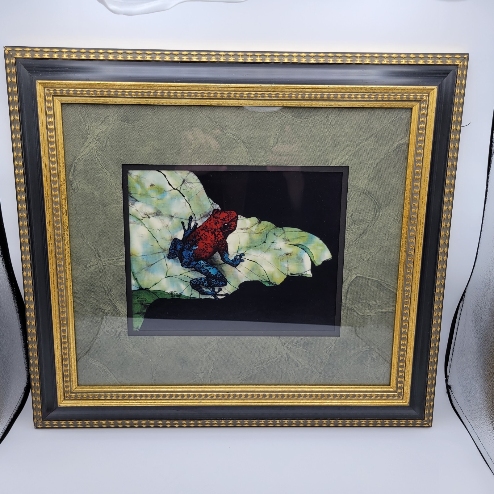 BETH ERLUND 1994 Batik Print Signed Numbered Limited Edition Tree Frog ...