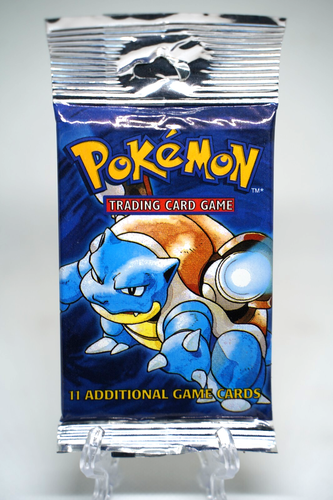 Pokemon Base Set Booster Pack Unlimited Blastoise Art WOTC TCG Vintage ...