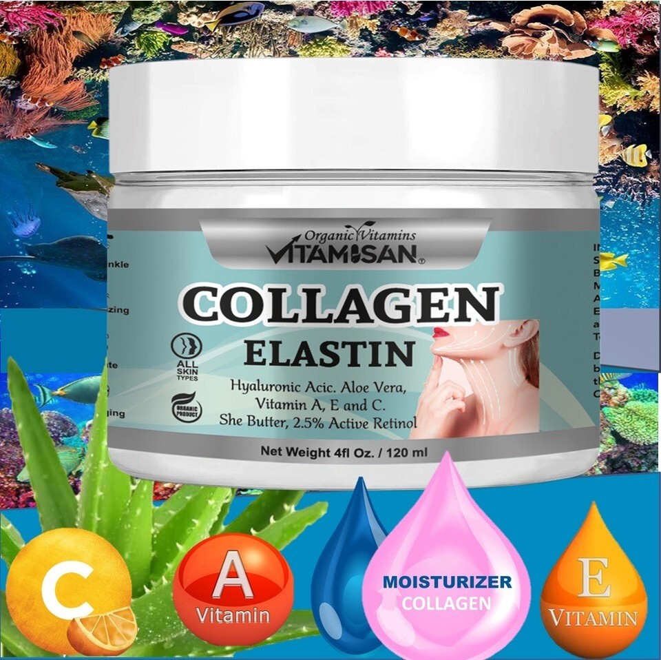 COLLAGEN & ELASTIN SKIN CREAM Firming Face Care Anti Aging Wrinkle ...