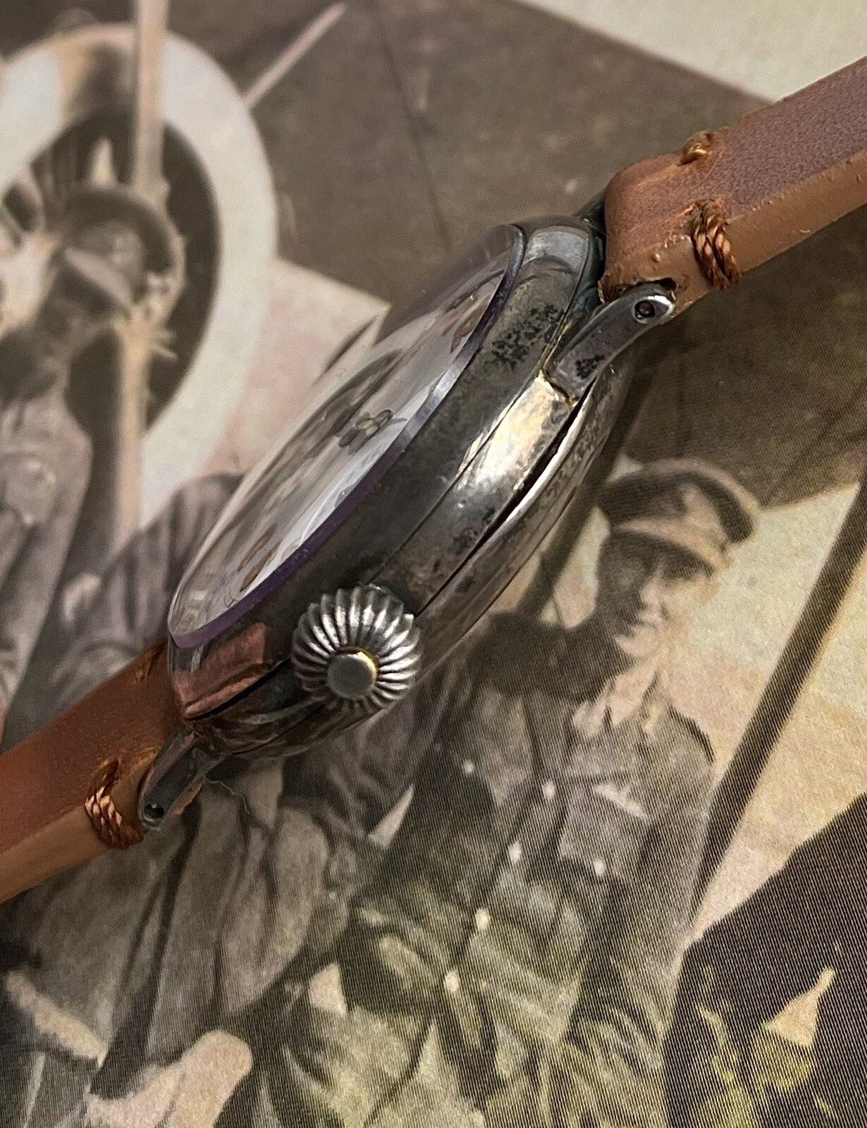 Rare Vintage WW1 Military Gallet Multi-Chron Chronograph Silver Watch ...