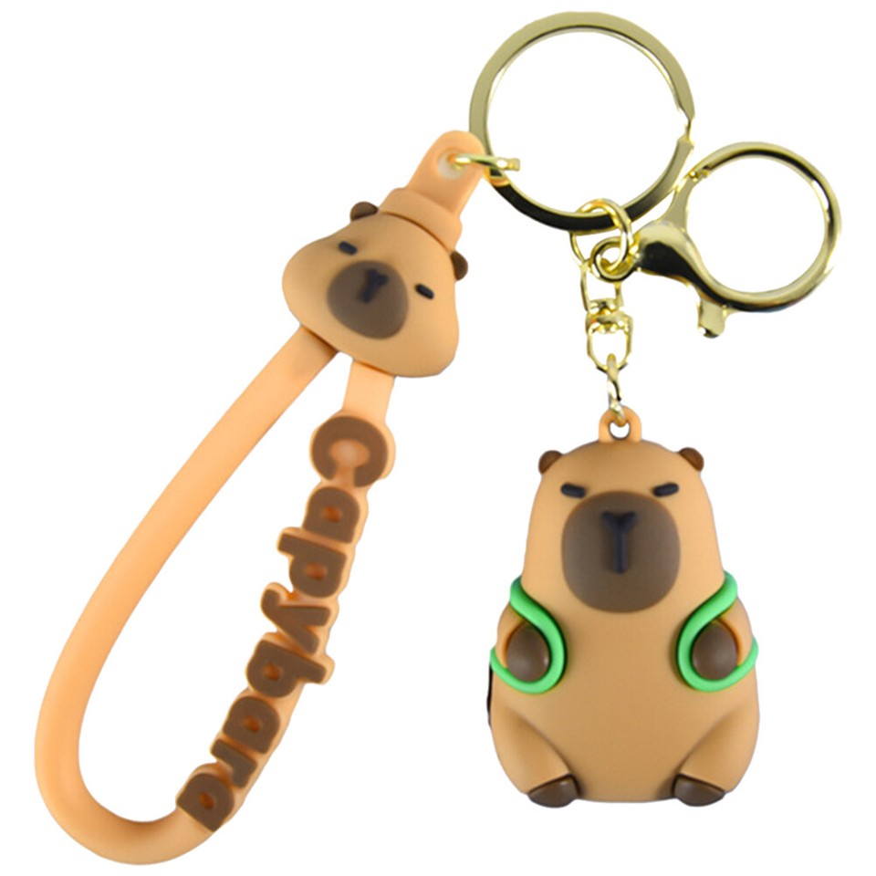 Anime Capybara Keychain Cartoon Capybara Pendant Capybara Keyring for ...
