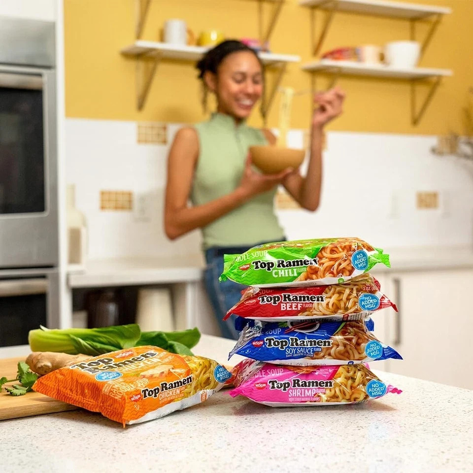 Nissin Top Ramen Noodle Soup, Chicken, 3 Ounce (Pack of 24) FREE ...