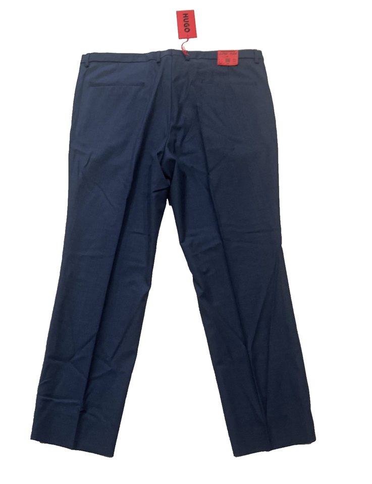 Hugo Boss men's Hesten Blue Sharkskin Slim Fit Suit Pants- 38 x 28 ...