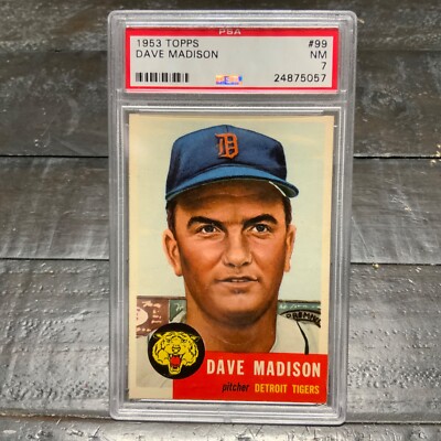 1953 Topps Dave Madison #99 *Tigers* PSA 7 NM | eBay