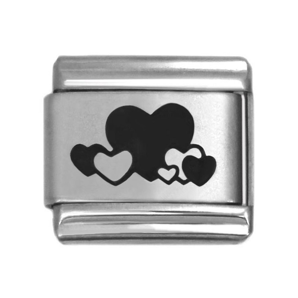 Laser Italian Charm 9mm Stainless Steel Bracelet Link Charms ...