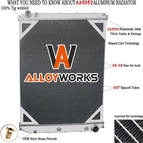 3 Row Radiator For 2008-2015 Volvo VAH VNL VNM / Mack CXU600 Vision ...
