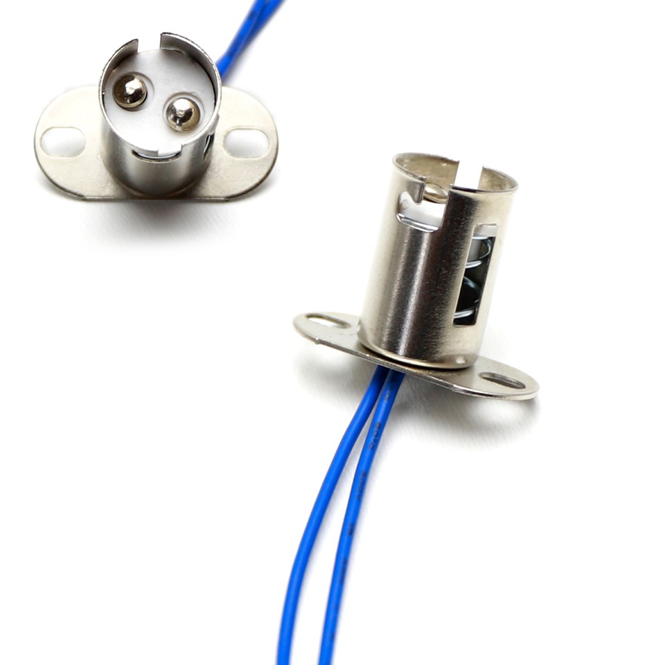 1157 Metal Socket w/ Flush Mount Base, Pigtail Wirings For Car Lighting ...