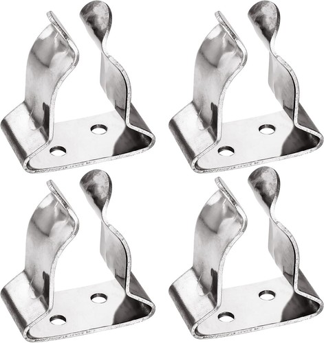 4Pcs Stainless Steel Adjustable Spring Clamp 1"to 1-3/4 Hook Rod Holder ...