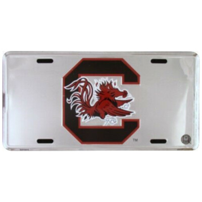 South Carolina Gamecocks silver smooth License Plate Sign Tag Wall Sign ...