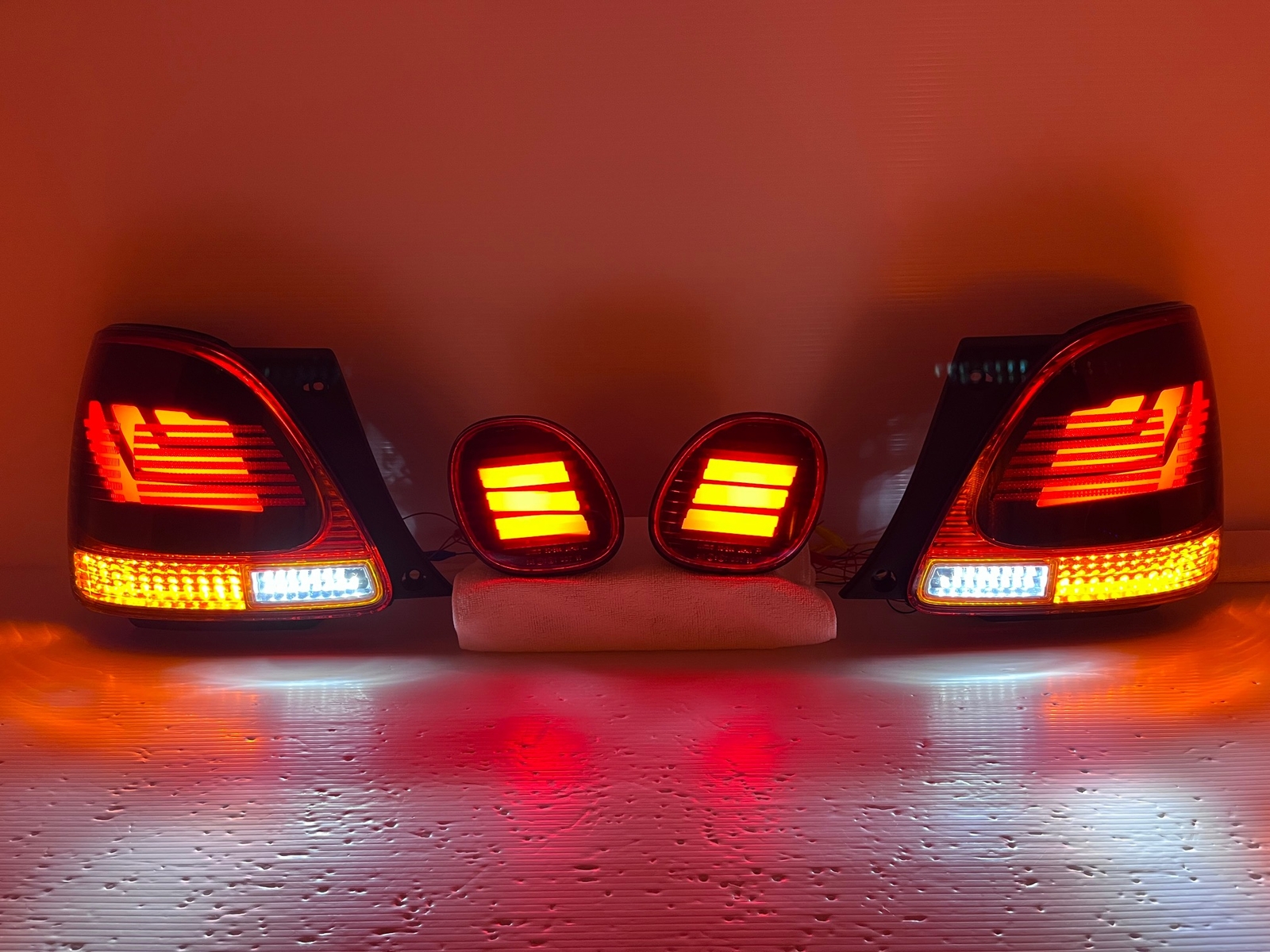 JDM Toyota Aristo JZS161 Full LED tail lights Sequential blinker GS300 ...
