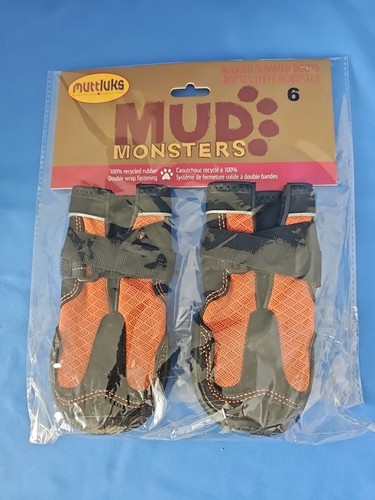 New Sealed Muttluks Mud Monsters Orange Size 6. Rugged Summer Dog Boots ...