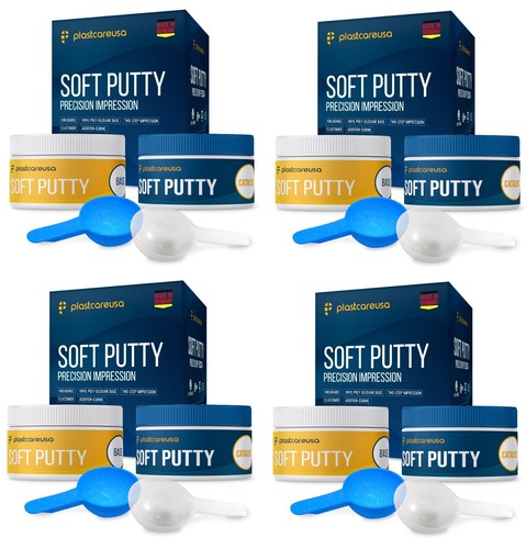 4 x Dental Soft Putty Fast Set Impression Material (290 ml Base ...