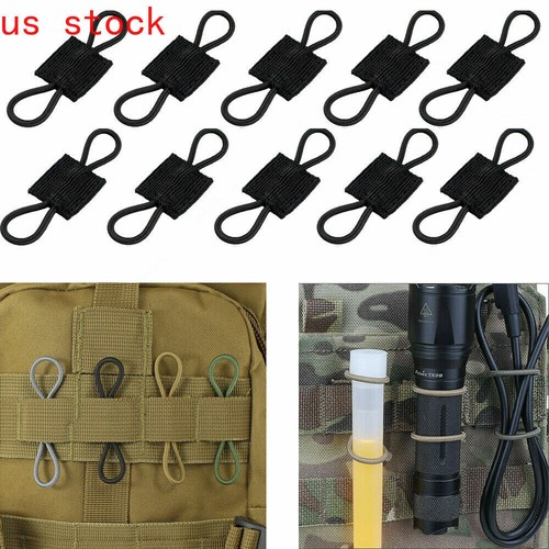 10-PACK Elastic Molle PTT Retainer Ribbon Buckle for Antenna Cable ...