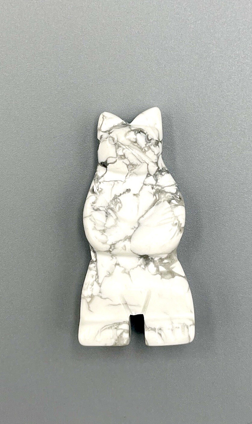 White Howlite Carved Bear Pendant 43mm x 20mm | eBay