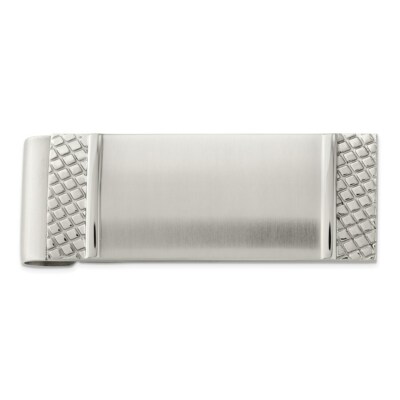 Stainless Steel Brushed and Textured Money Clip | eBay