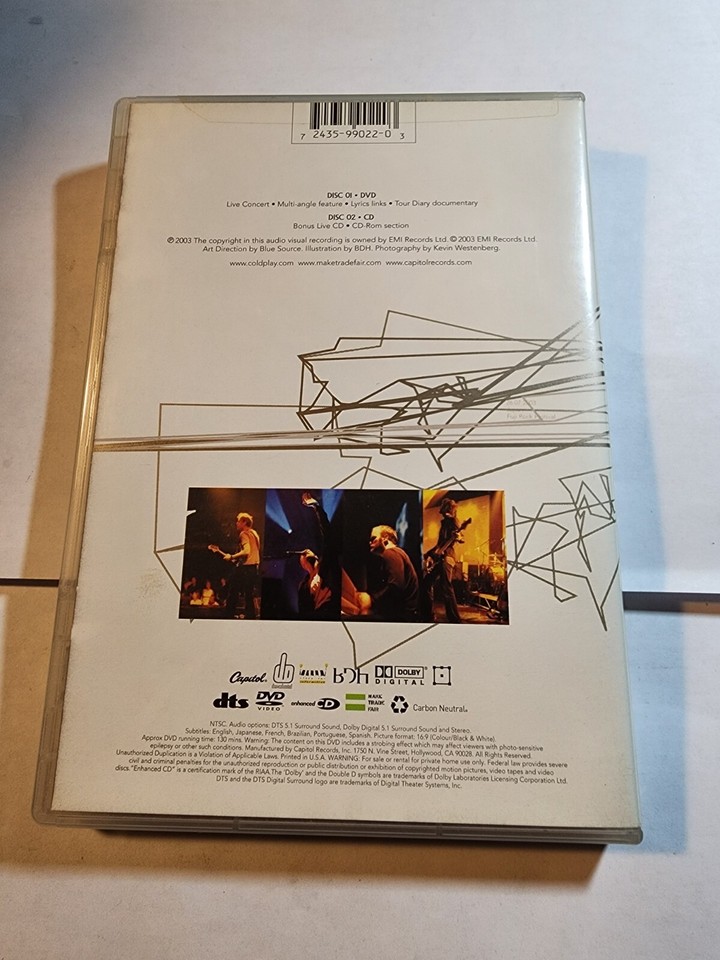 Coldplay - Live 2003 (DVD & CD) - DVD By Coldplay VG+/EX D11 ...