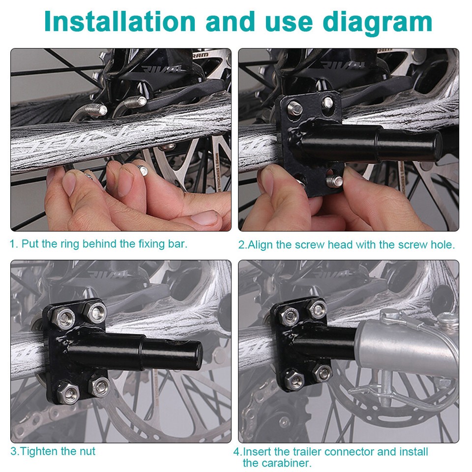 Bike Trailer Hitch Coupler Bicycle Trailer Hitch Cycling Adapter ...