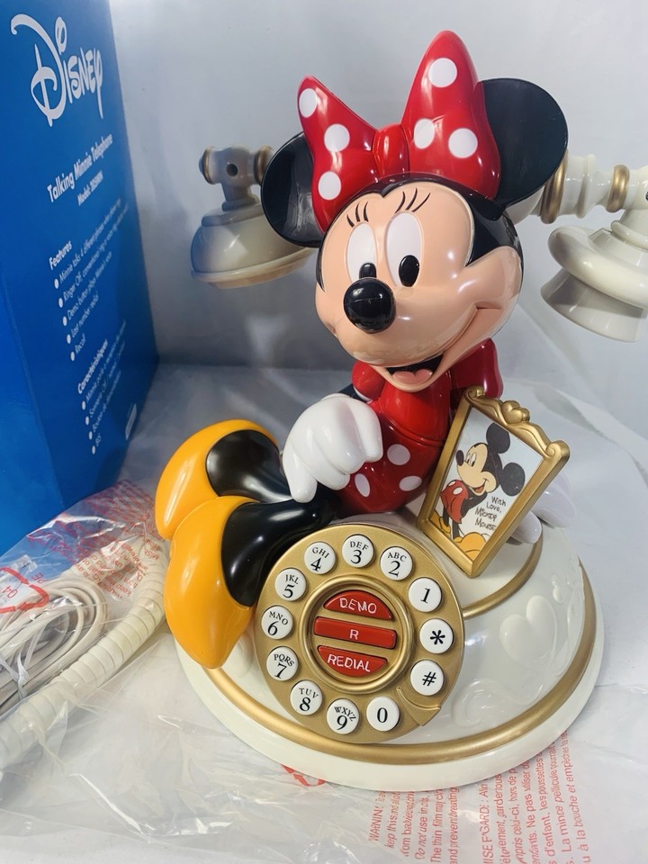Vintage 1990s Disney Minnie Mouse Retro Talking Landline Telephone ...