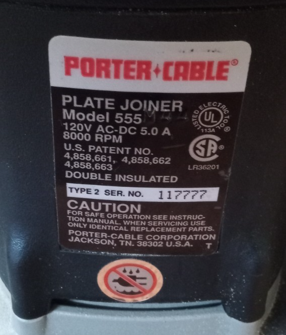 (MA2) Porter Cable Plate Joiner Corded Electric Model 555 w/ Case Made ...