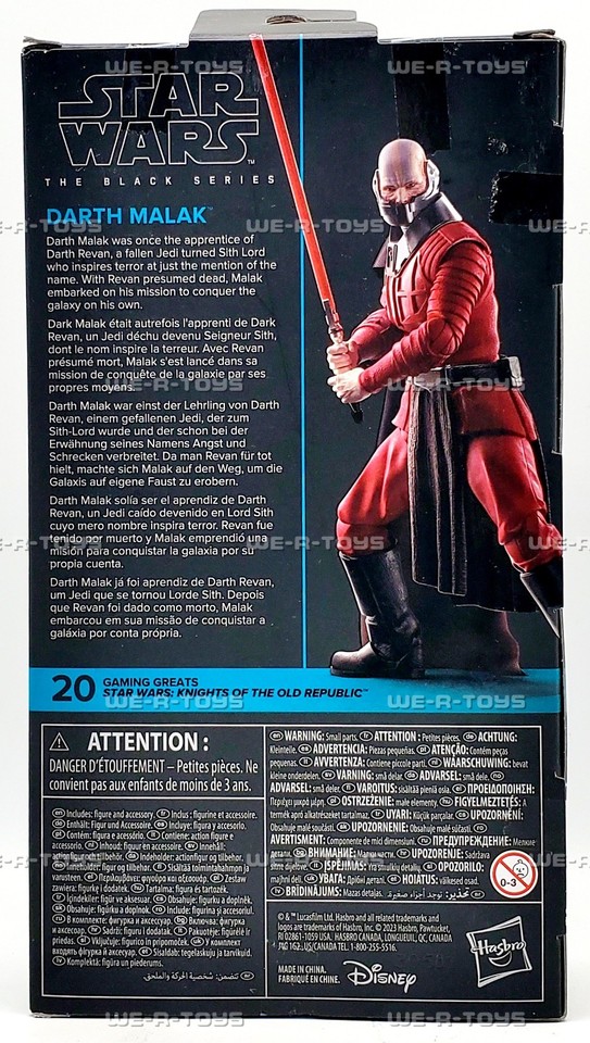 Star Wars The Black Series Knights of The Old Republic Darth Malak ...