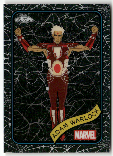Topps Marvel Chrome 2025 Card No. 144 Adam Warlock Spider-Web Refractor ...