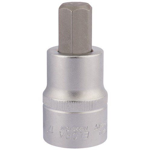 Elora 17mm Hexagon Screwdriver Socket 3/4"D Heavy Duty Hardened Hex ...