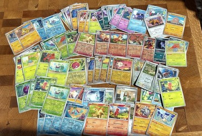 Pokemon 151 Bulk 100 Cards NO DUPLICATES SV 151 Bulk Perfect For Master ...