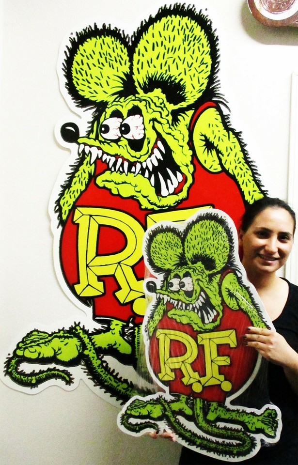 Rat Fink Full Body Plasma Cut, Big Daddy Ed Roth Metal Sign 62" by 42 ...