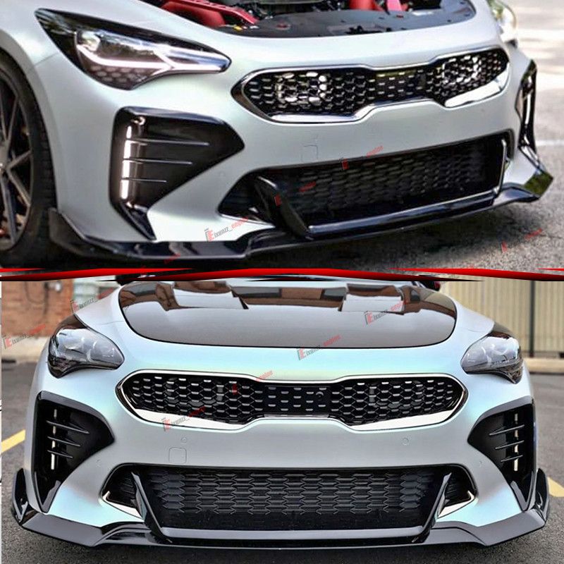 For KIA Stinger 2017-2023 Glossy Black Front Bumper Vent Hole Cover ...
