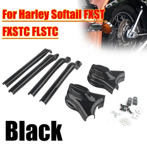 Rear Phantom Swingarm Axle Covers Kit For Harley Softail FXST FXSTC ...