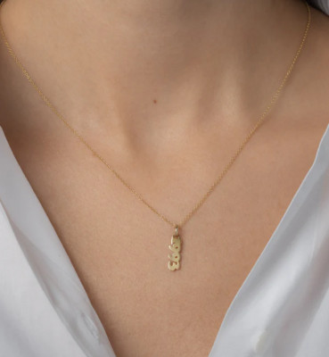 Modern Customized Your Birthday Year Pendant In 14K Yellow Gold ...