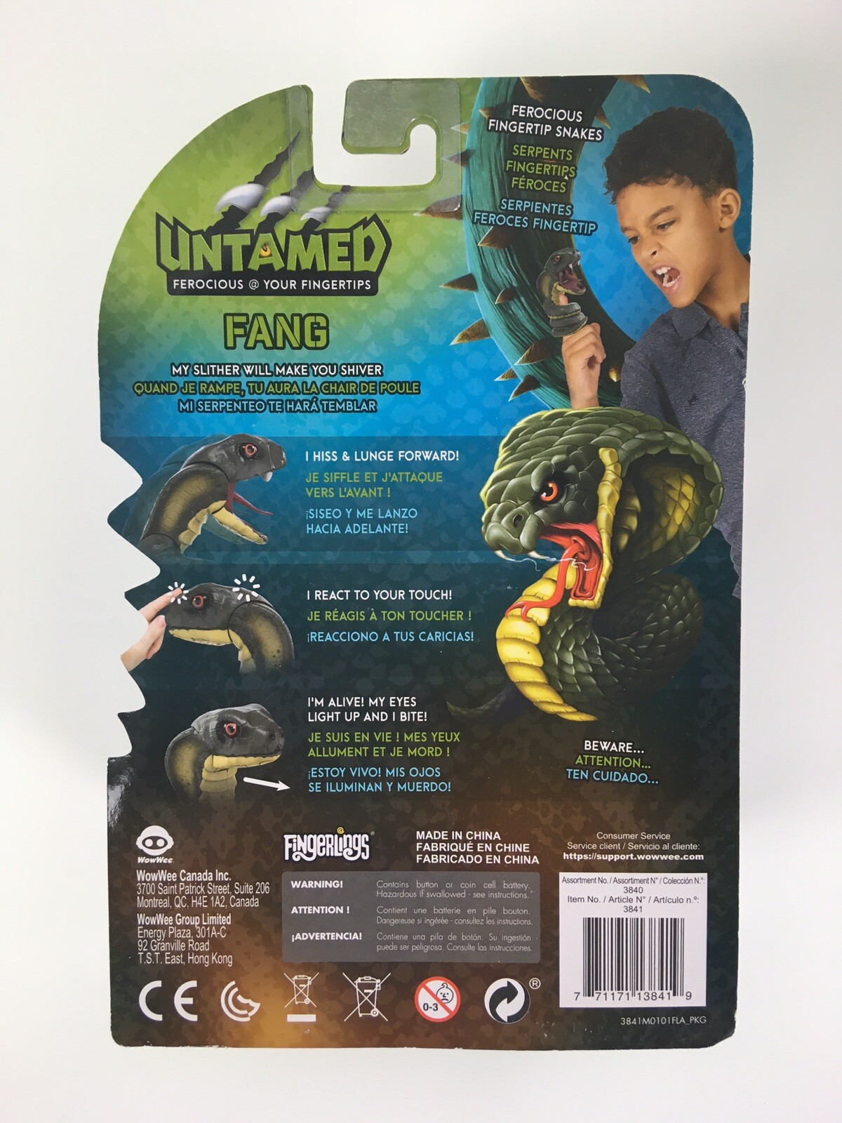 FINGERLINGS UNTAMED SNAKES - FANG (KING COBRA) - LUNGE ATTACK ACTION ...