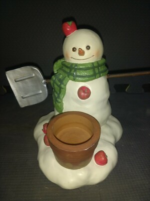Hallmark Snowman with Shovel Tealight Candle Holder by Jan Karon | eBay