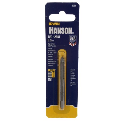 Irwin Hanson 8123 1/4"-28NF High Carbon Steel Plug Tap | eBay