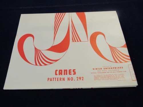U-BILD PAPER PATTERN CANES # 292 FOR MOUNTING VINTAGE HOLIDAY WOOD ...