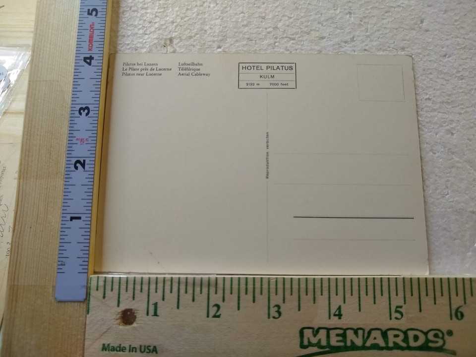 Postcard Aerial Cableway Pilatus near Lucerne Switzerland | eBay UK