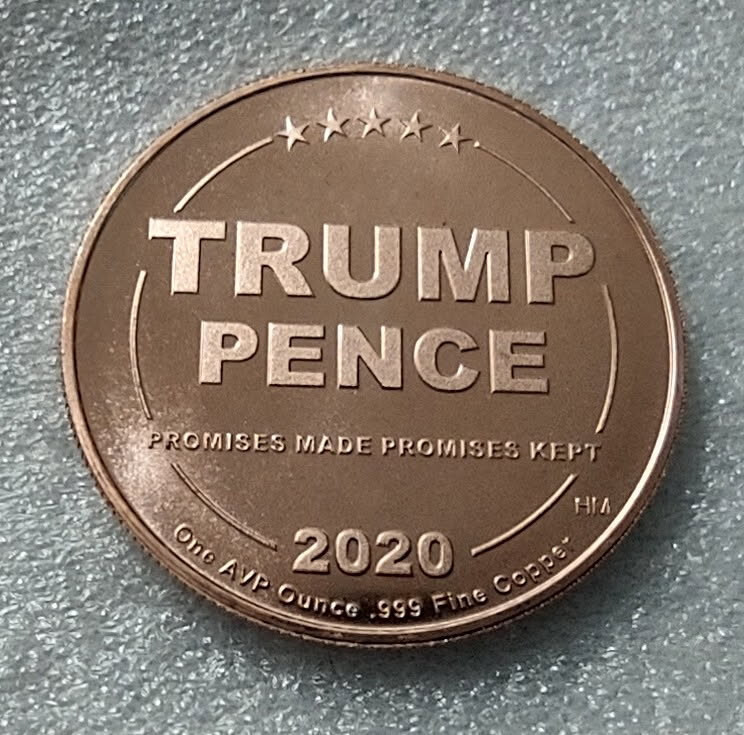 Trump 1 Oz Copper Round Coin MELANIA 2020 Trump Pence Series SALE | eBay