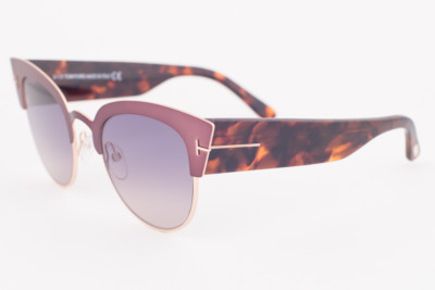 Tom Ford ALEXANDRA Pink Havana / Gray Gradient Sunglasses TF607-74B ...