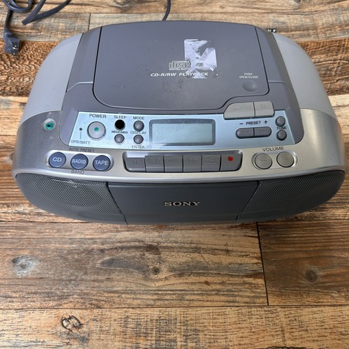 SONY CFD-S01 CD Cassette AM/FM Radio Boombox Stereo Player Mega Bass ...