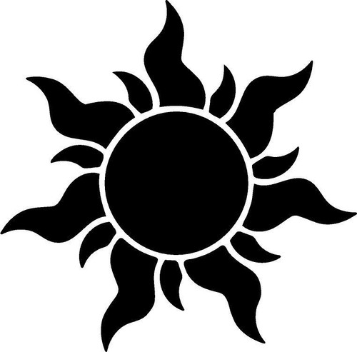 Tangled Sun Decal Sticker Rapunzel Kids Symbol Car Laptop Mirror Window ...