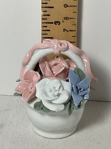 Ceramic basket full of flowers flaws | eBay