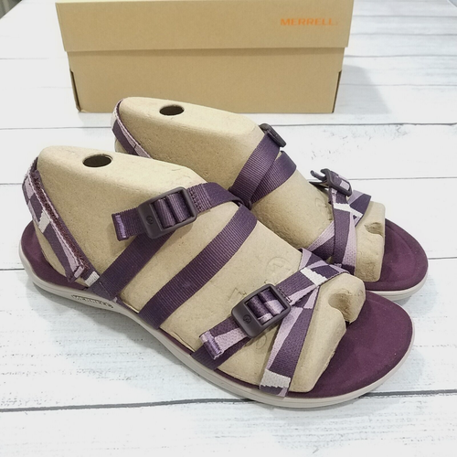 Merrell District 3 Backstrap Web Sandals Womens Size 10 Burgundy | eBay