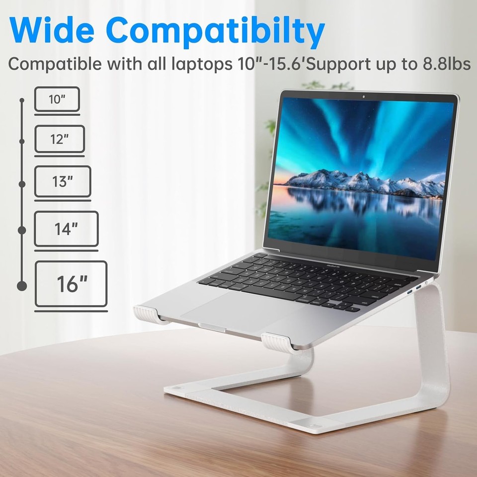Laptop Stand for Desk Detachable Aluminum Computer Riser Portable Metal ...