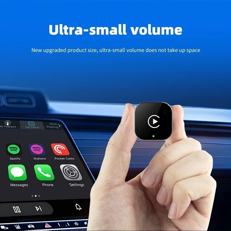 USB Wireless CarPlay Adapter iPhone Apple Plug & Play Dongle for Cars ...