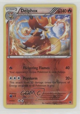 Delphox Reverse Foil Pokemon XY Fates Collide #13 | eBay