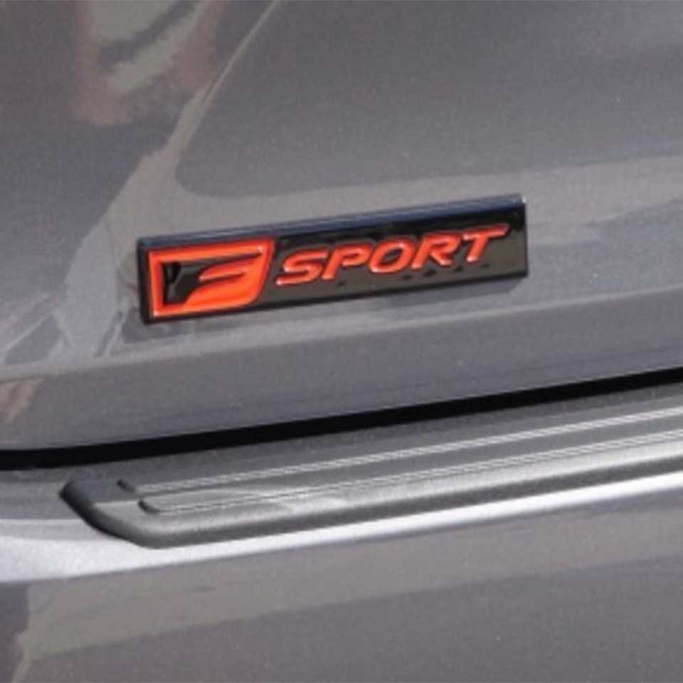 3D Black Red F-sport Emblem Fender Trunk Badge For IS RCF ISF RX CH CT ...