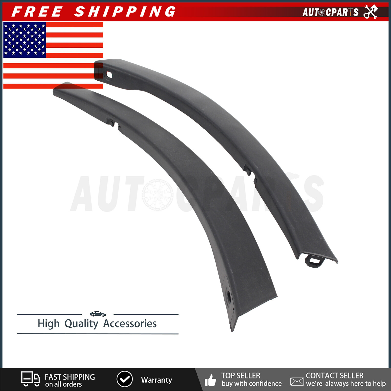 1 Pair For Toyota RAV4 2016-2018 Textured Right & Left Front Bumper End ...