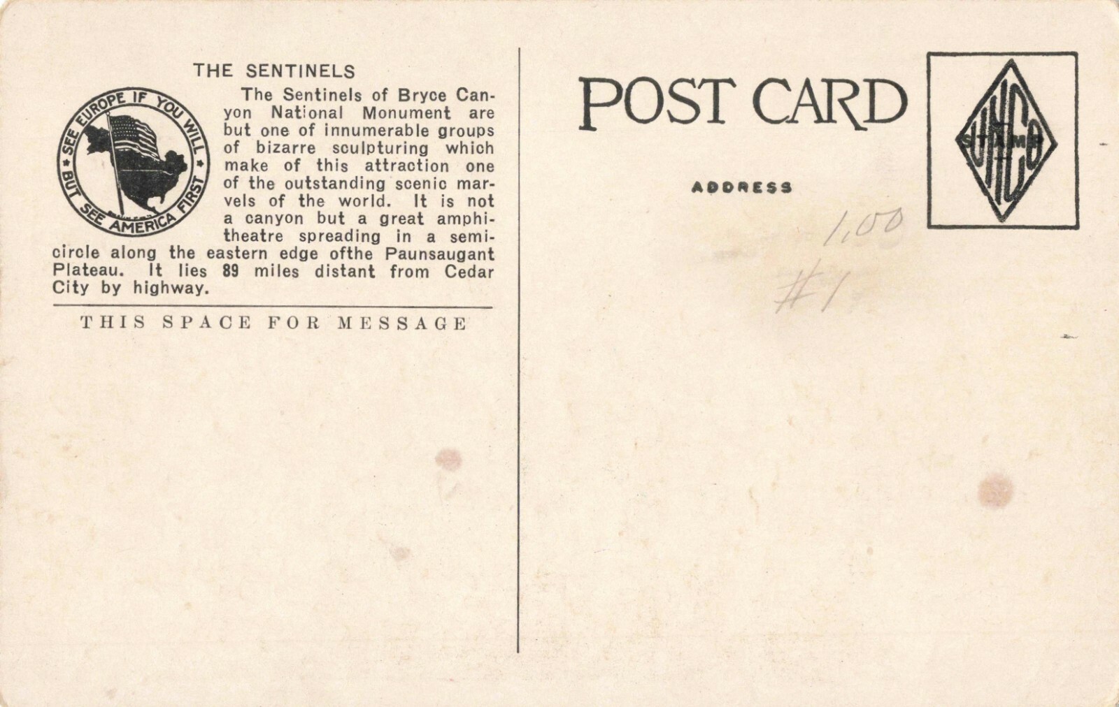 Postcard Sentinels Bryce Canyon Southern Utah | eBay