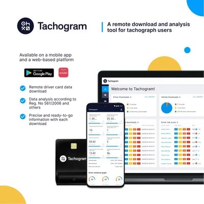 Tachograph card reader - Read, download, | Grelly UK